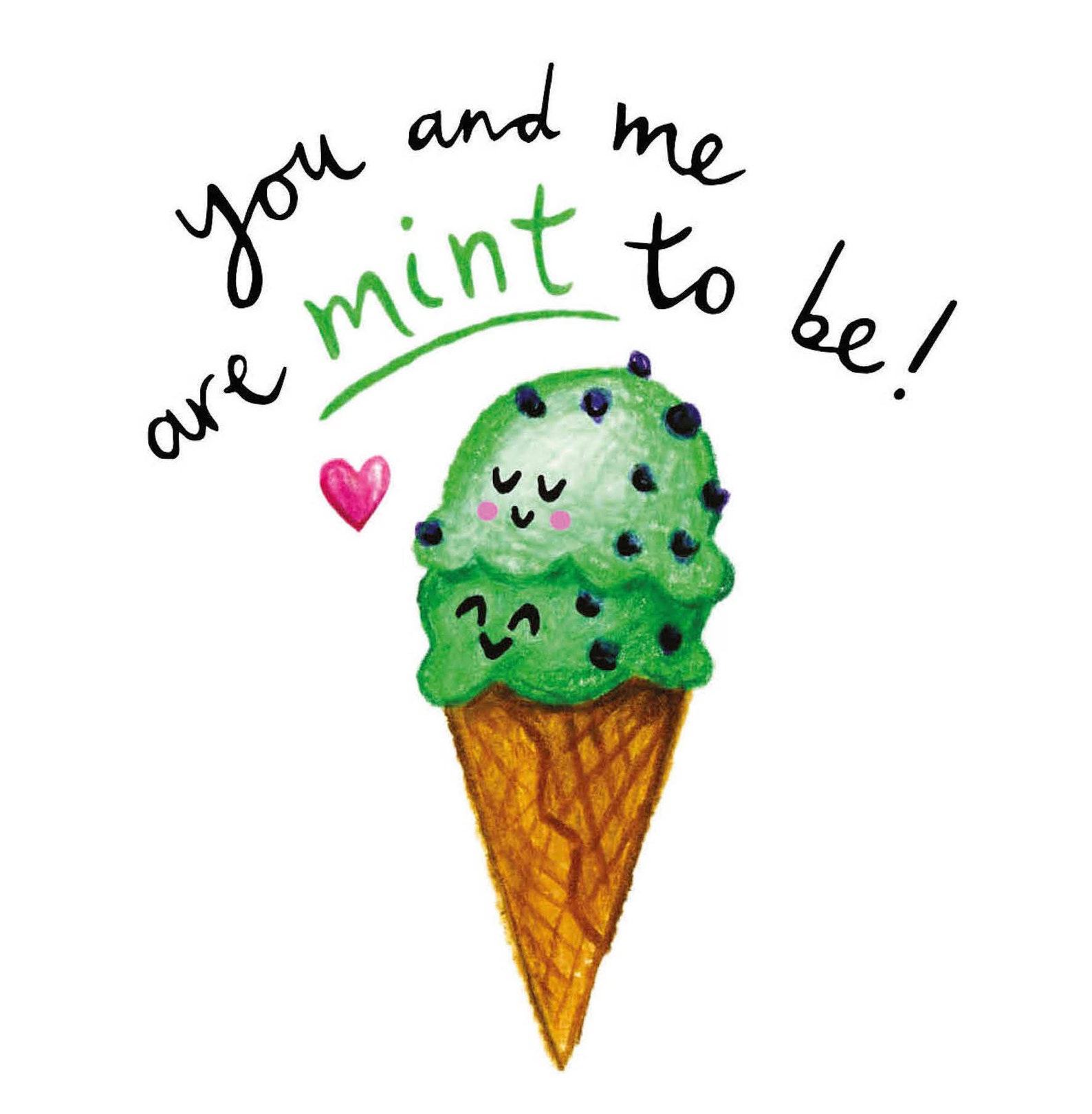 Mint to Be Ice-cream Valentines/anniversary Card - Etsy