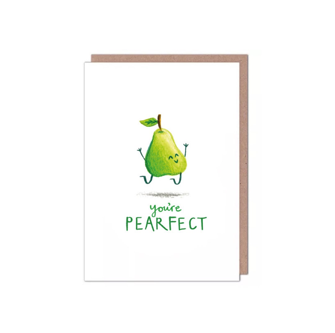 Cute Pear Valentines/anniversary/birthday You're Pearfect Card - Etsy