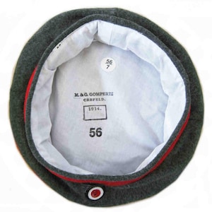 WW1 German Field Cap Prussian M1907 Kratzchen WWI M&G Gompertz Grey ...