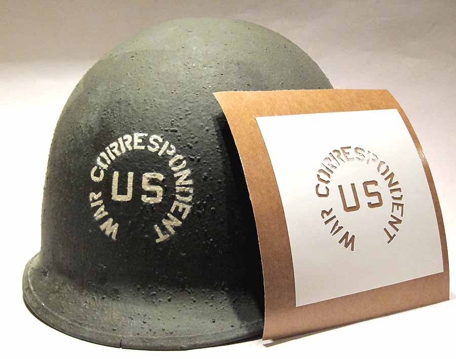 Helmet Stencil Template USA Army War Correspondent WW2 US WWII M1 M2 ...