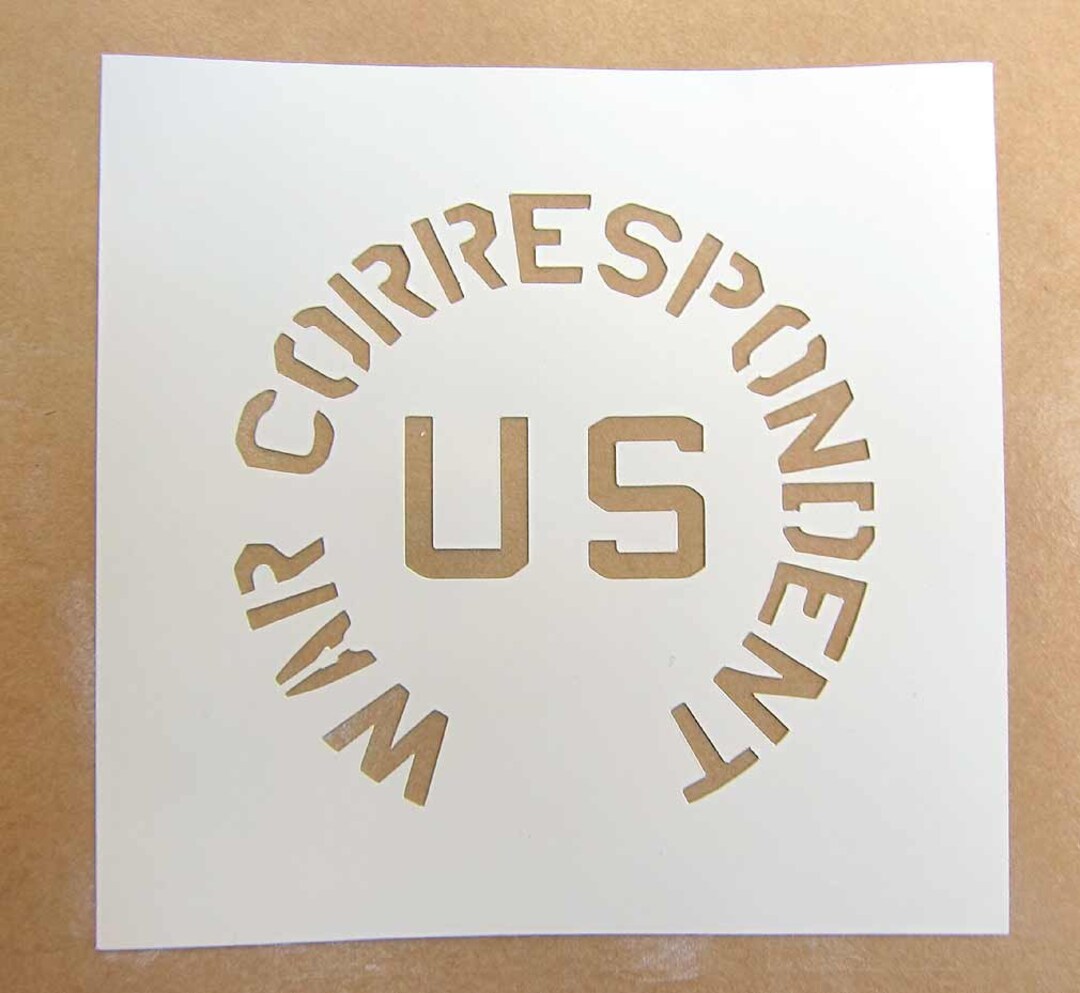 Helmet Stencil Template USA Army War Correspondent WW2 US WWII - Etsy