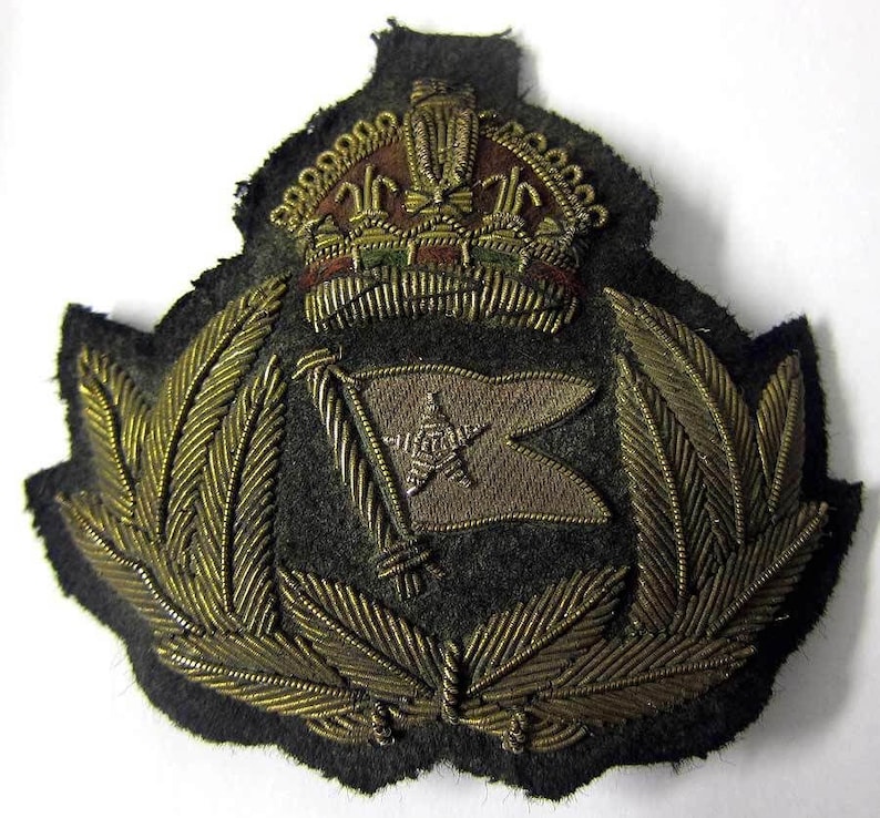 RMS Titanic Officers Wreath Cap Hat Badge White Star Line Captain Capt ...
