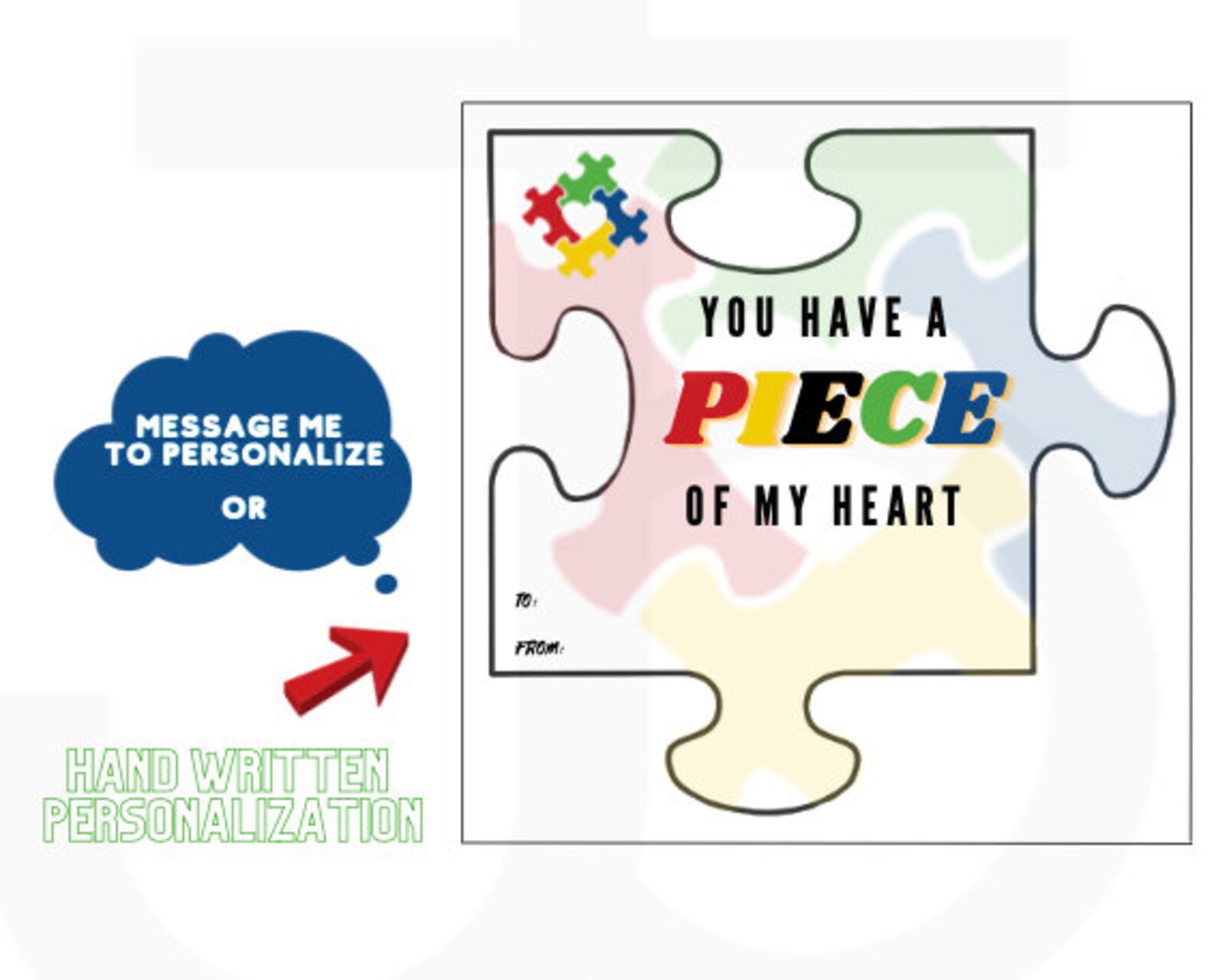 You Have A Piece of My Heart - Puzzle Piece - Autism Awareness - Gift ...
