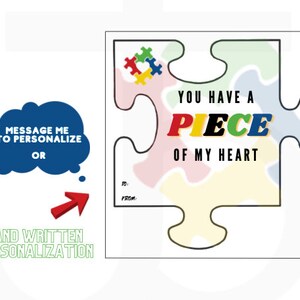 You Have A Piece of My Heart - Puzzle Piece - Autism Awareness - Gift ...