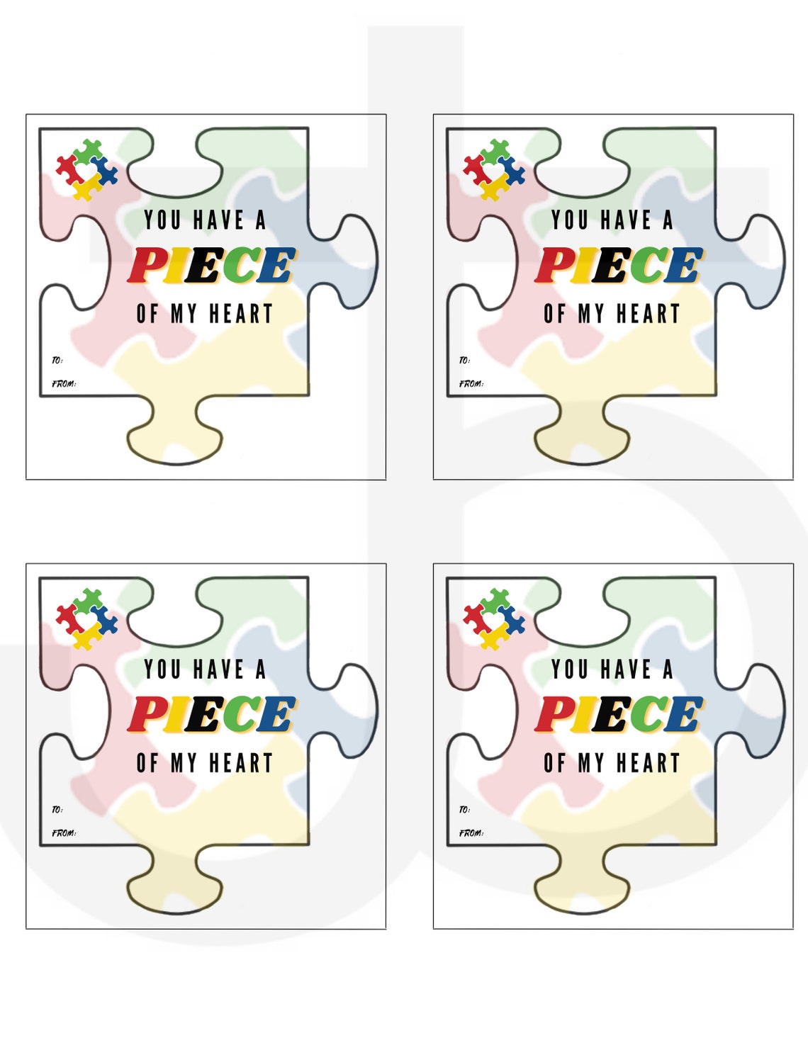 You Have A Piece of My Heart - Puzzle Piece - Autism Awareness - Gift ...