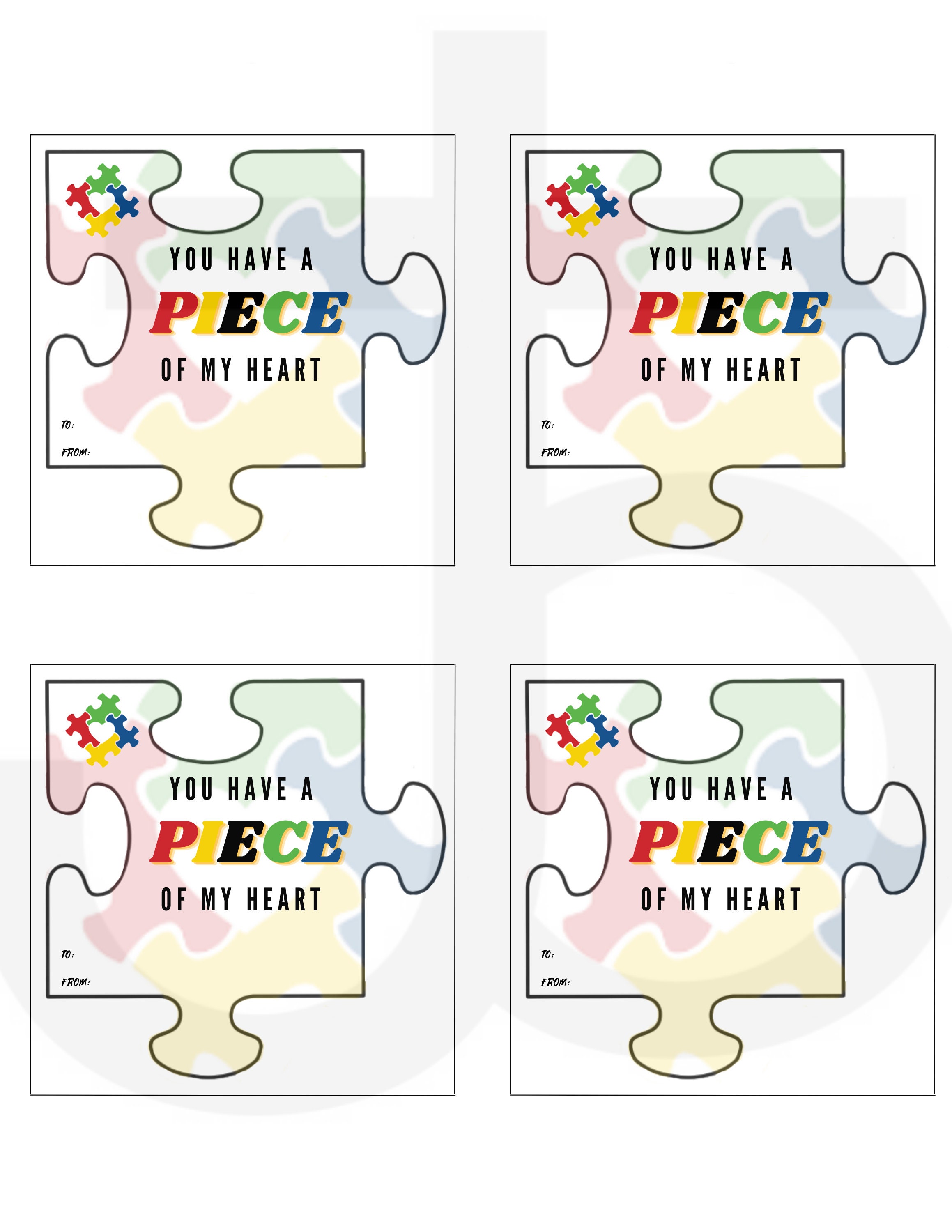 You Have A Piece of My Heart - Puzzle Piece - Autism Awareness - Gift ...