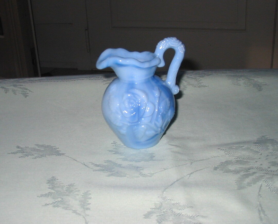 Avon 1978 Blue Slag Glass Pitcher - Etsy