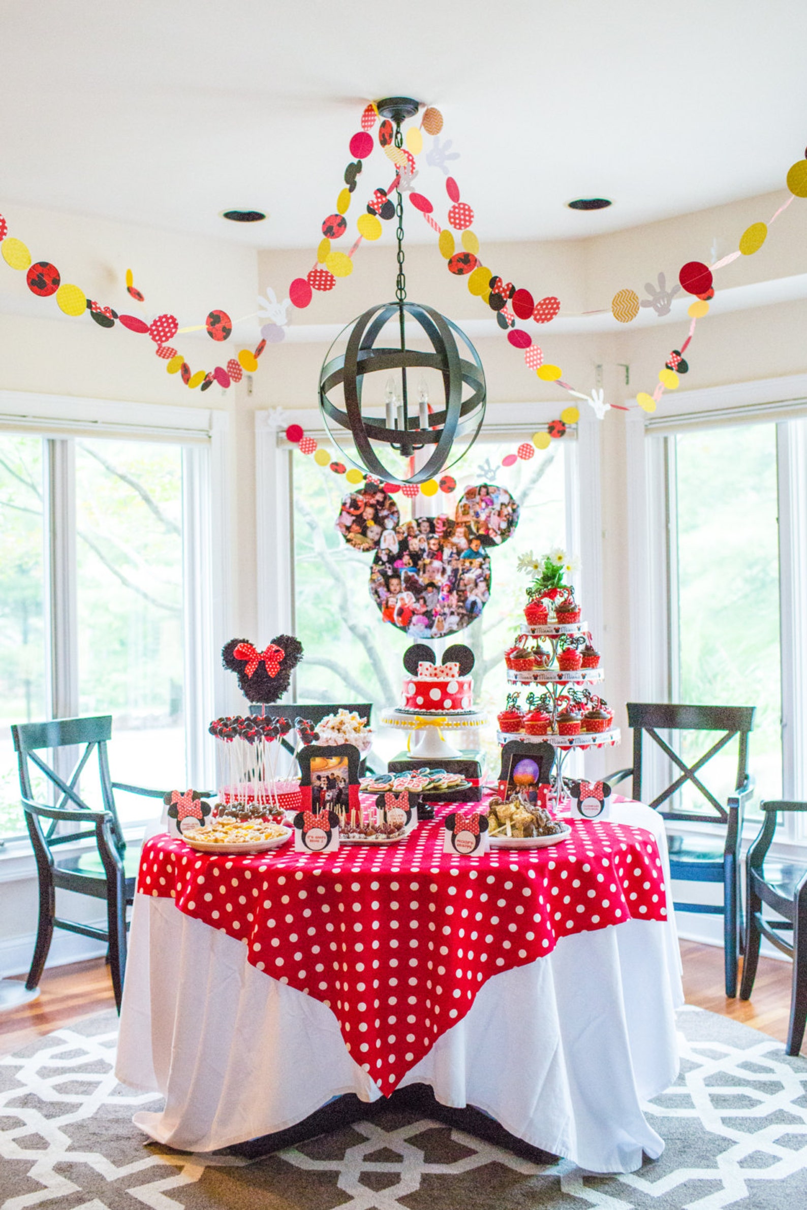 Minnie Mouse Paper Garland, Birthday Party Decor - Etsy