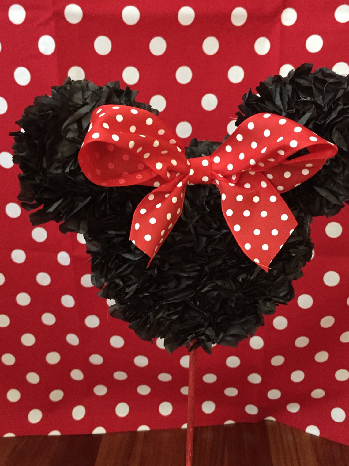 Minnie Mouse Cake Pop Stand, Red Polka Dot Birthday Centerpiece - Etsy