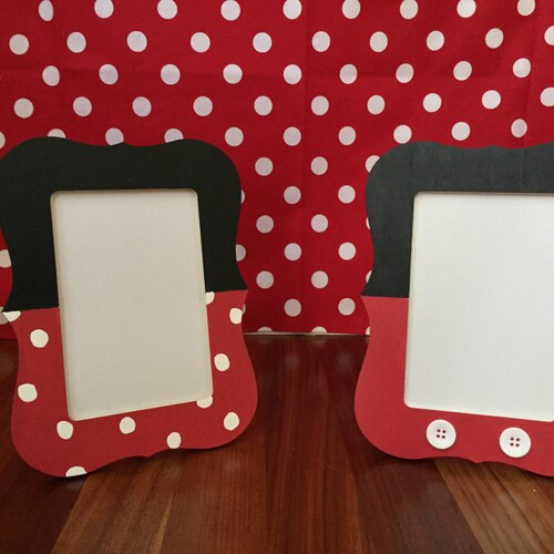 Mickey Mouse or Minnie Mouse Picture Frame - Etsy