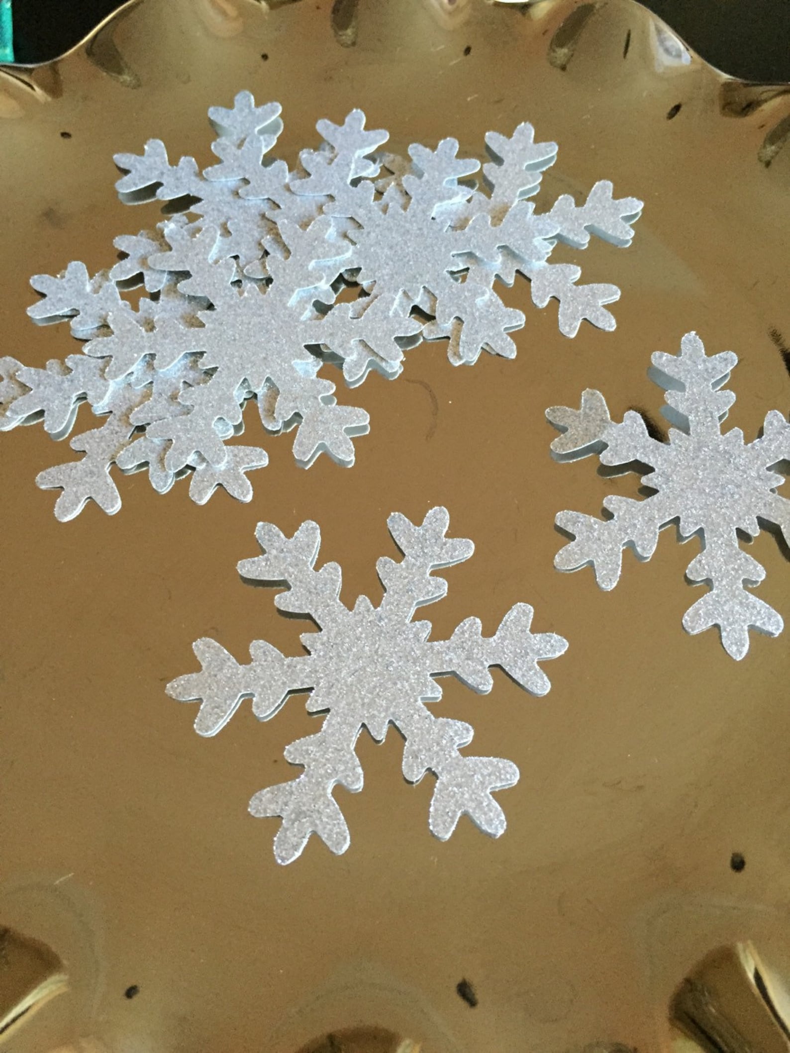 Large Glitter Snowflake Table Confetti 25CT Winter Onederland - Etsy