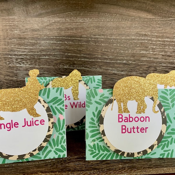 Safari Food Labels - Etsy