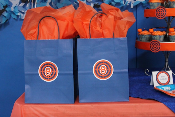 Darts Target Party Favor Bags, Dart Gun Party, Target Boys Party Bags ...
