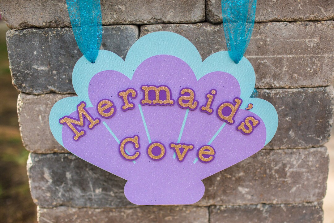 Mermaid Party Sign, Mermaid Welcome Sign, Mermaid Party Door Sign ...