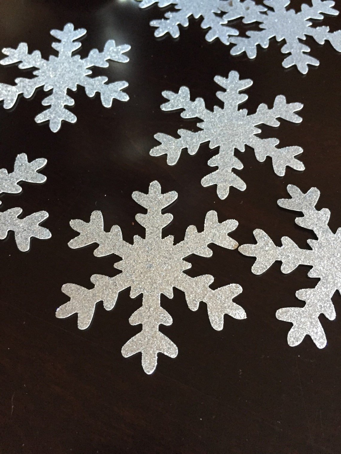 Large Glitter Snowflake Table Confetti 25CT Winter Onederland - Etsy