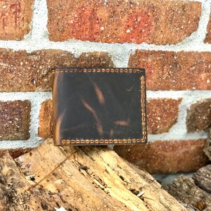 Leather Wallet, Rustic Wallet, Billfold Wallet, Handmade Leather Wallet ...