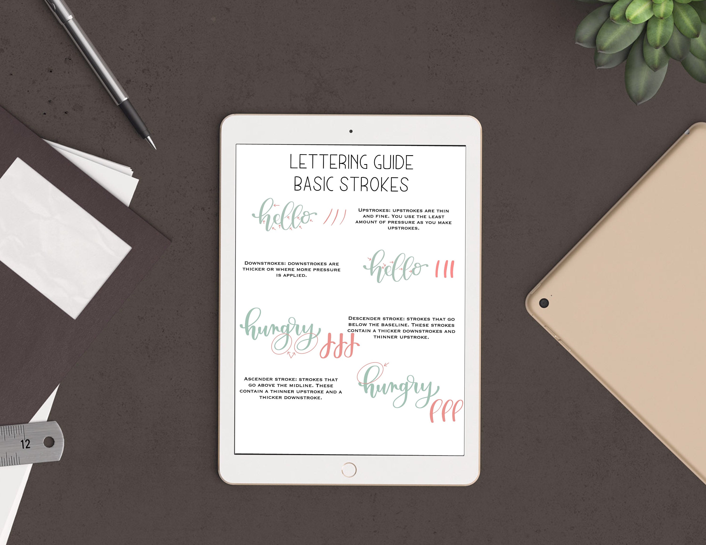 Hand Lettering Guide, Digital Download, Practice Sheets - Etsy