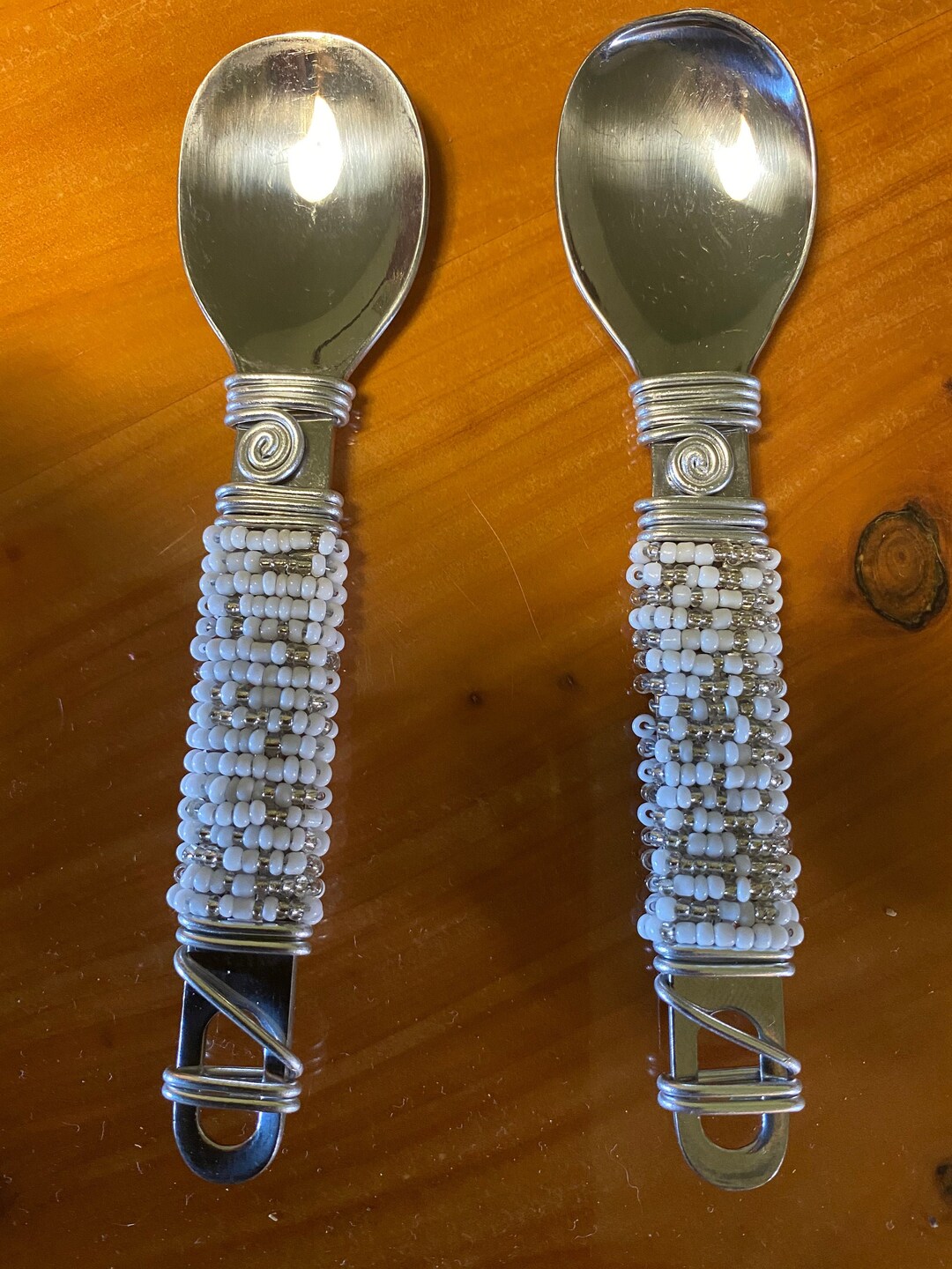 African Beaded Sugar Spoons 2 Piece - Etsy