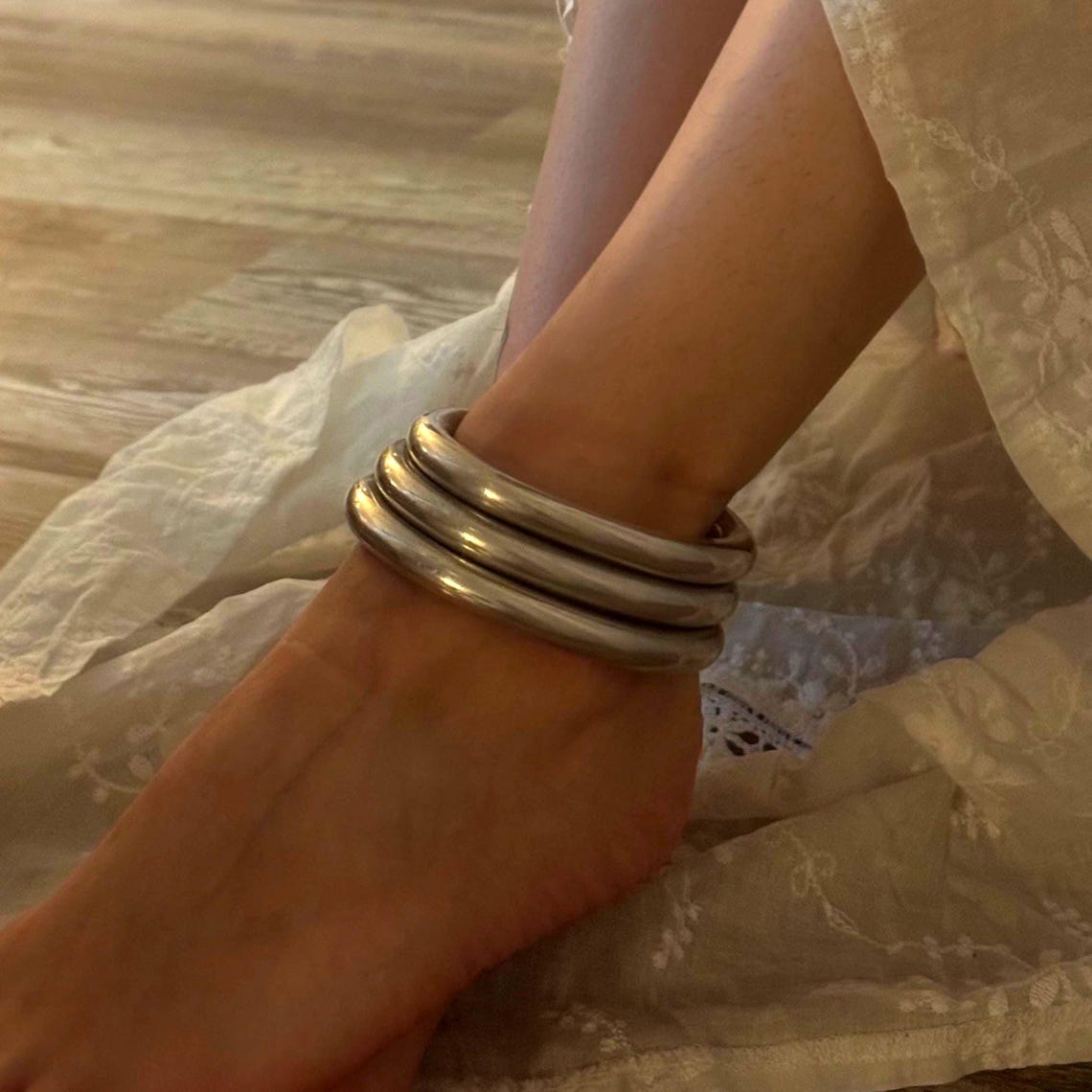Custom Fit Aluminum Ankle Bangle - Etsy