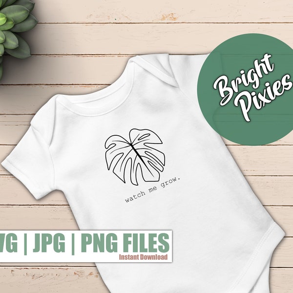 Baby Watch Me Grow Svg - Etsy