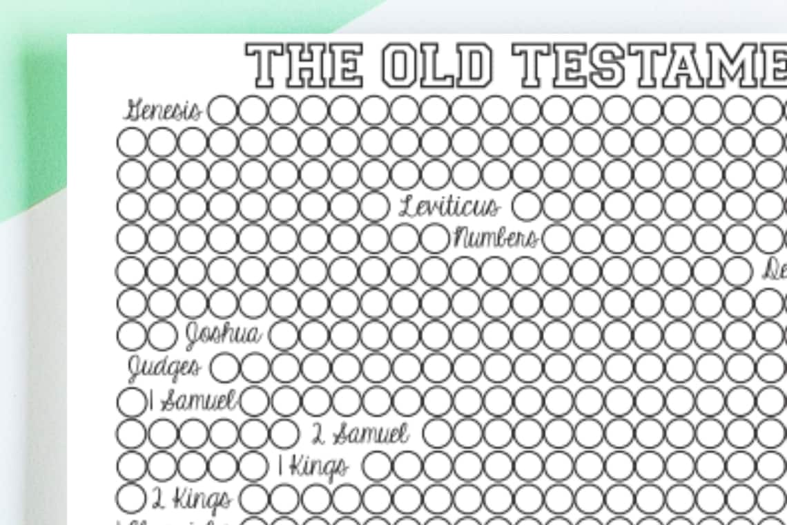 The Old Testament Reading Chart - 8.5" X 11" Digital Print - PDF - Etsy