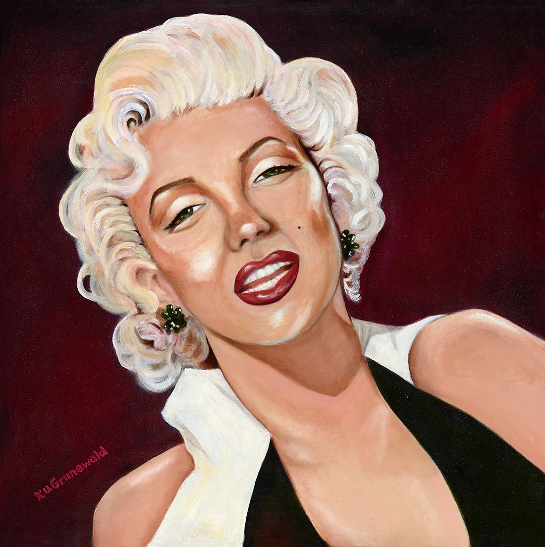 Marilyn Monroe 24" X 24" Original Oil Painting Canvas Print by ...