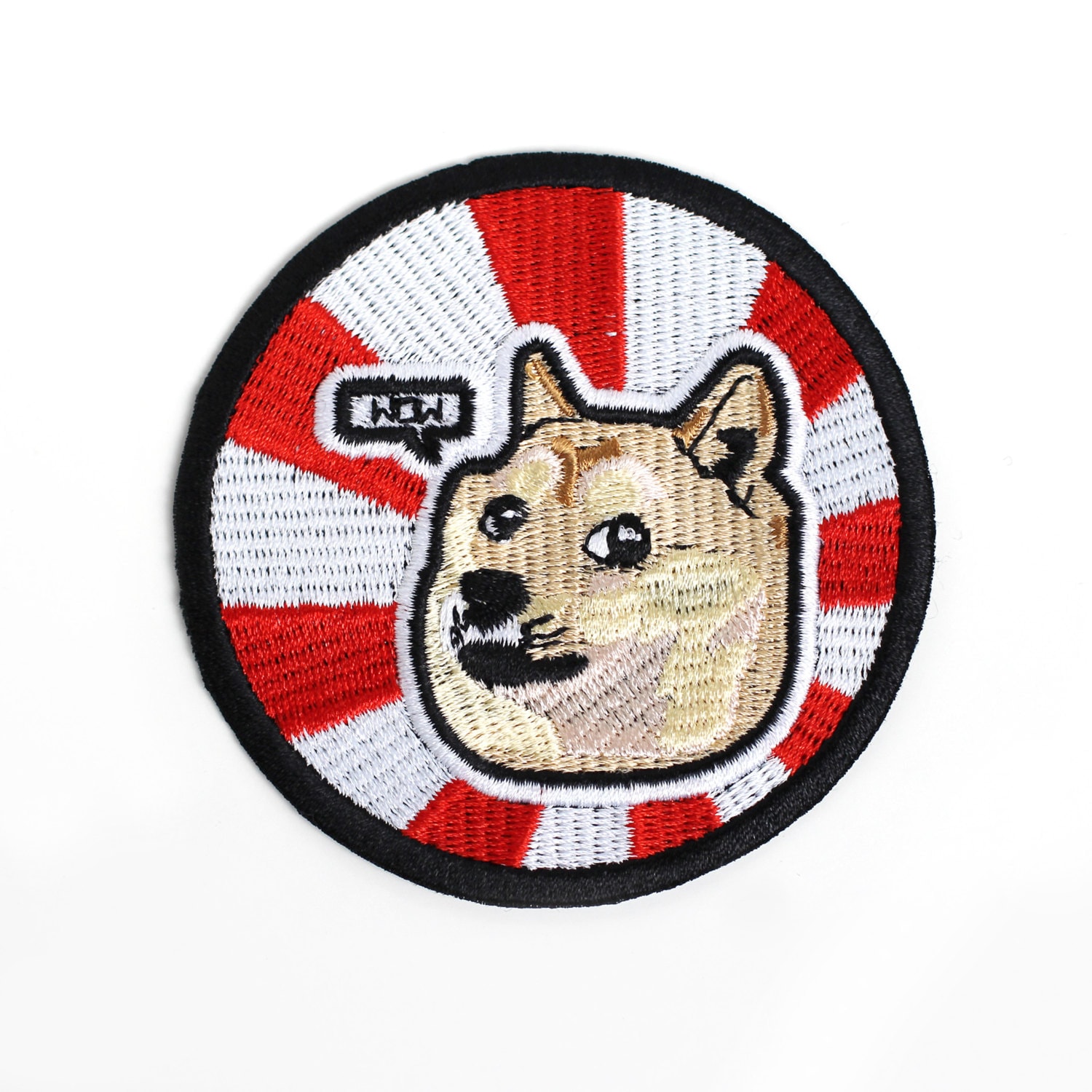 Embroidered Iron on Patch Badge WOW DOGE - Etsy