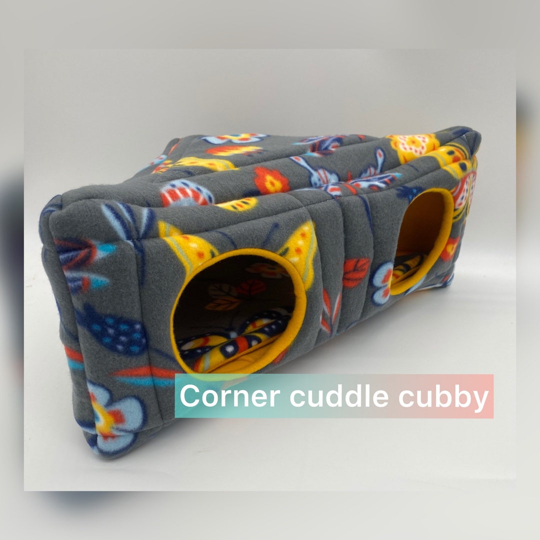 Corner Cuddle Cubby Double Entrance Fleece Corner Bed - Etsy