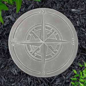 Garden Decoration: Compass Stepping Stone, Compass Rose Statue for ...