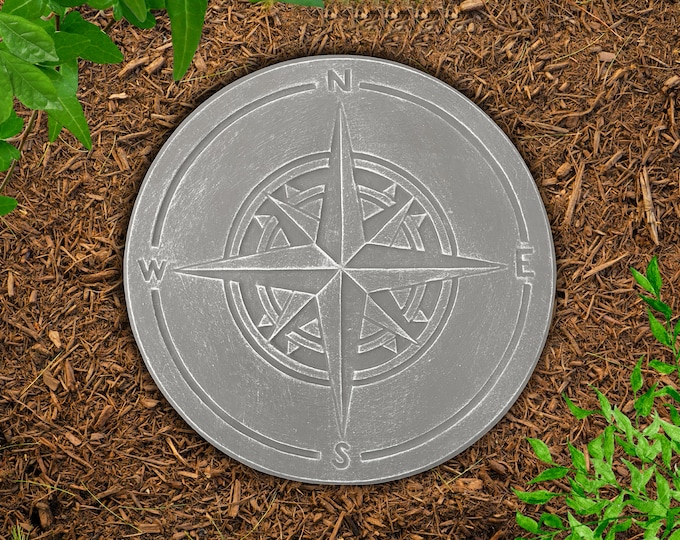 LIMITED EDITION Compass Rose/star Steppingstone Garden Art Landscaping ...