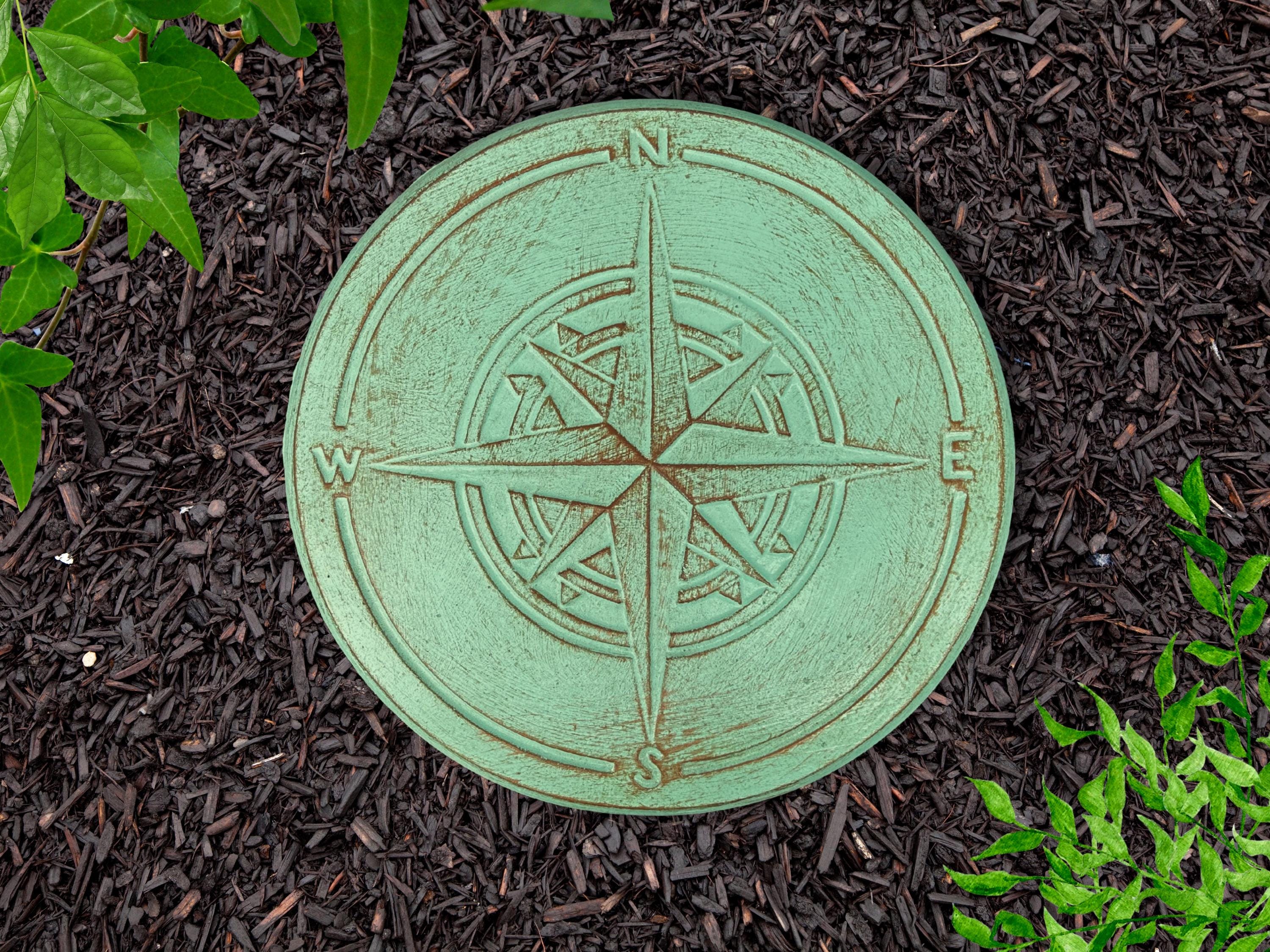 Antique Copper Compass Rose Stepping Stone: Garden Decor - Etsy