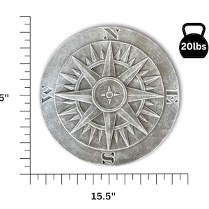 Garden Decoration: Compass Stepping Stone, Compass Rose Statue for ...