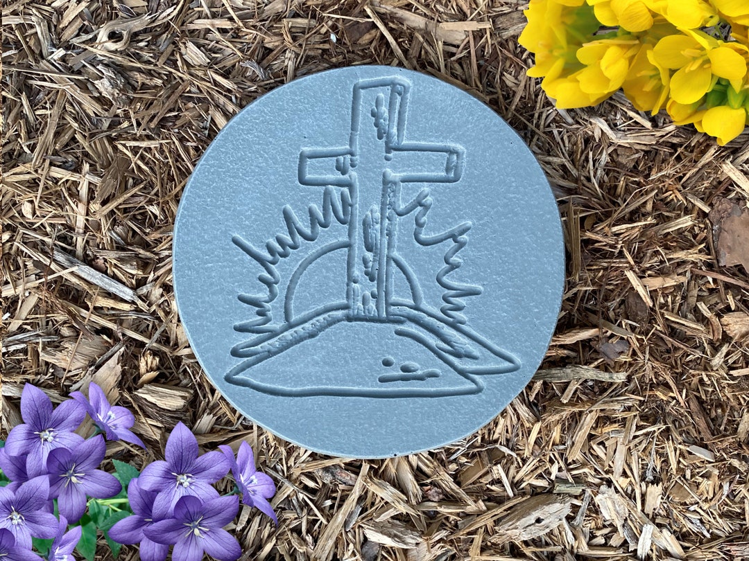 Jesus Cross Stepping Stone for Religious Garden Stepping Stone With ...