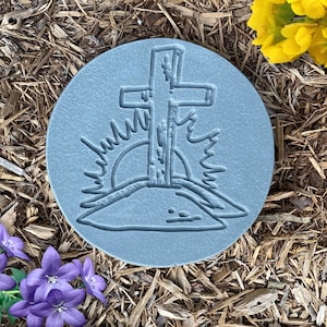 Jesus Cross Stepping Stone for Religious Garden Stepping Stone With ...