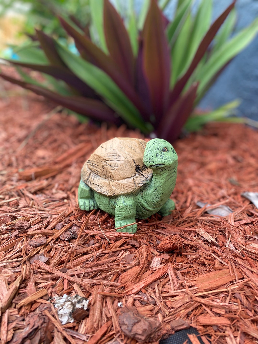 Concrete Turtle Garden Statue: Wildlife Decor (7x7x6) - Etsy