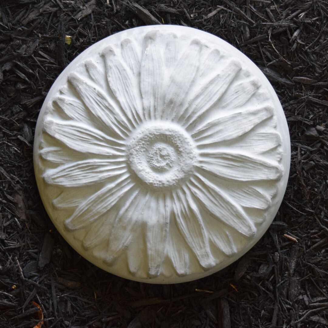 Concrete Sunflower Stepping Stone Sunflower Statue for Garden Stepping ...