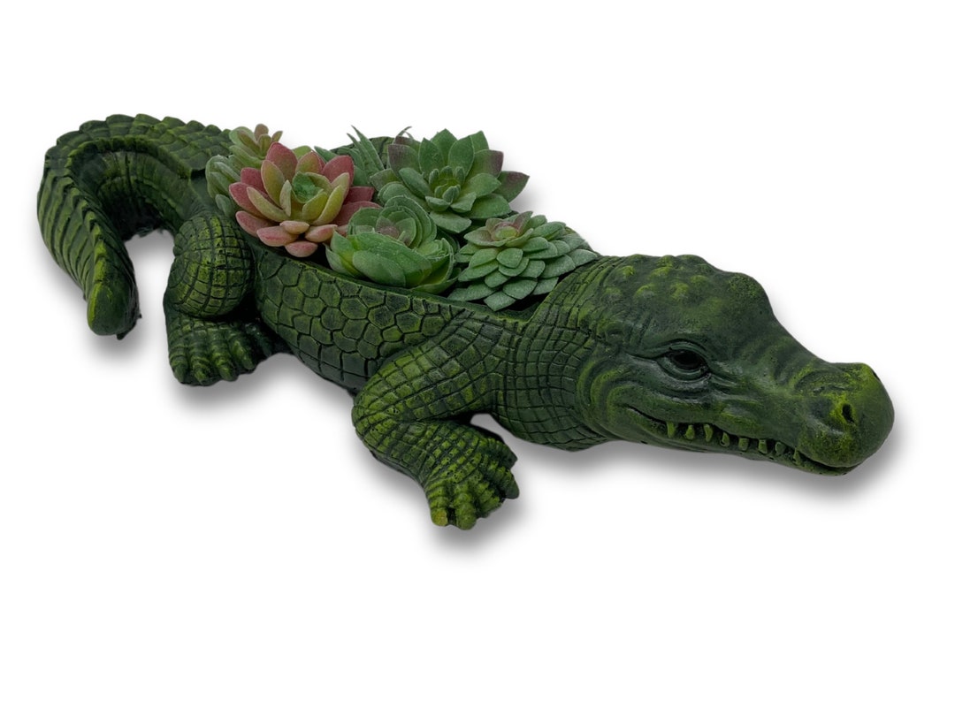 Unique Alligator Planter Pot Alligator Flower Pot Cute Planter Pot ...