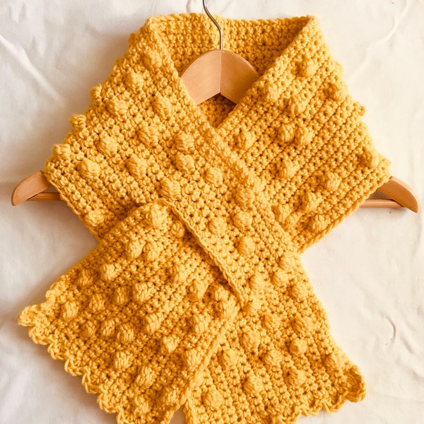 Popcorn Stitch Scarf - Etsy