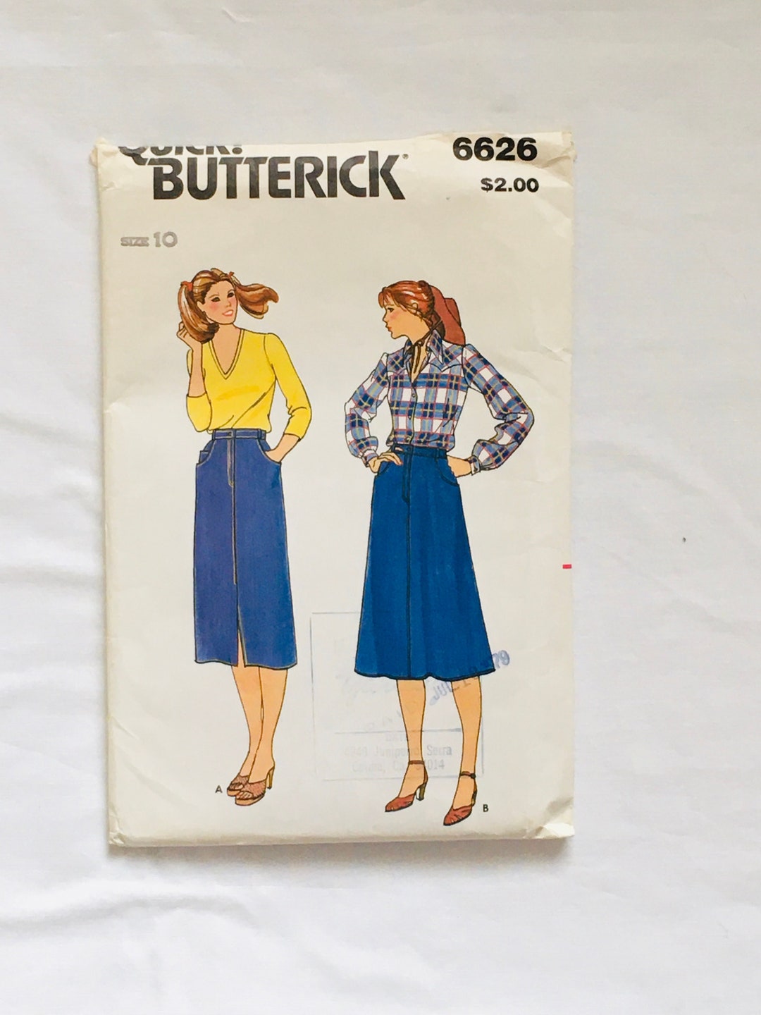 Vintage 1970s Skirt Pattern/skirt Pattern/butterick 6626/skirt With ...
