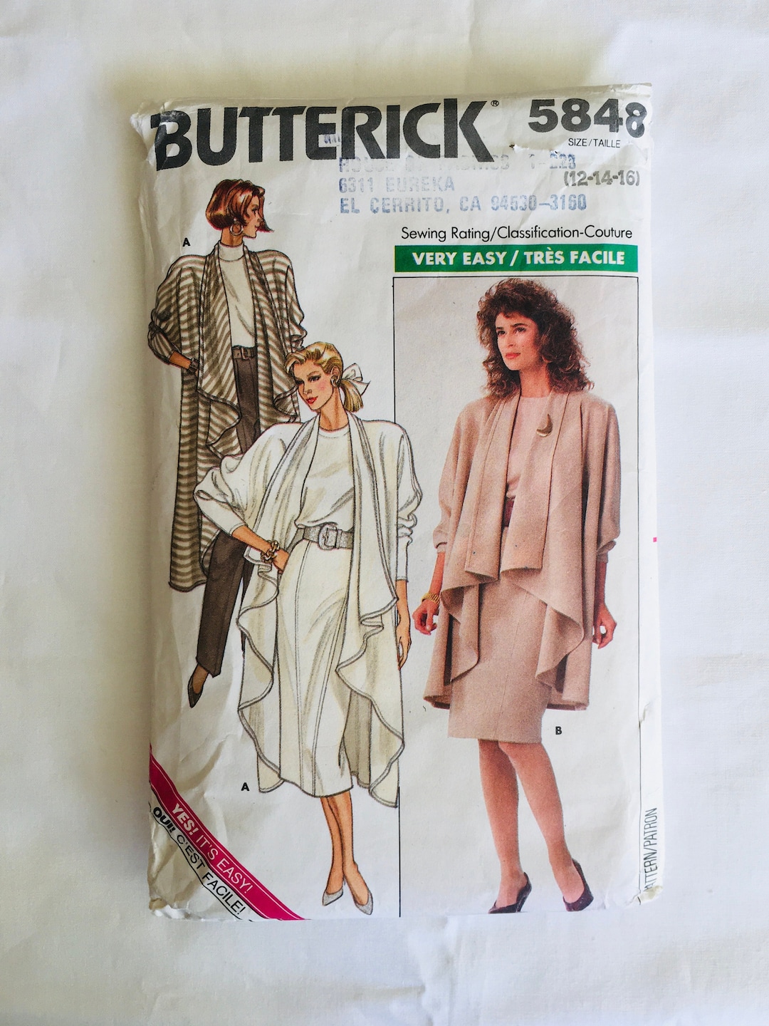 Vintage 1980s Flared Coat Pattern/vintage Skirt Pattern/vintage Pants ...