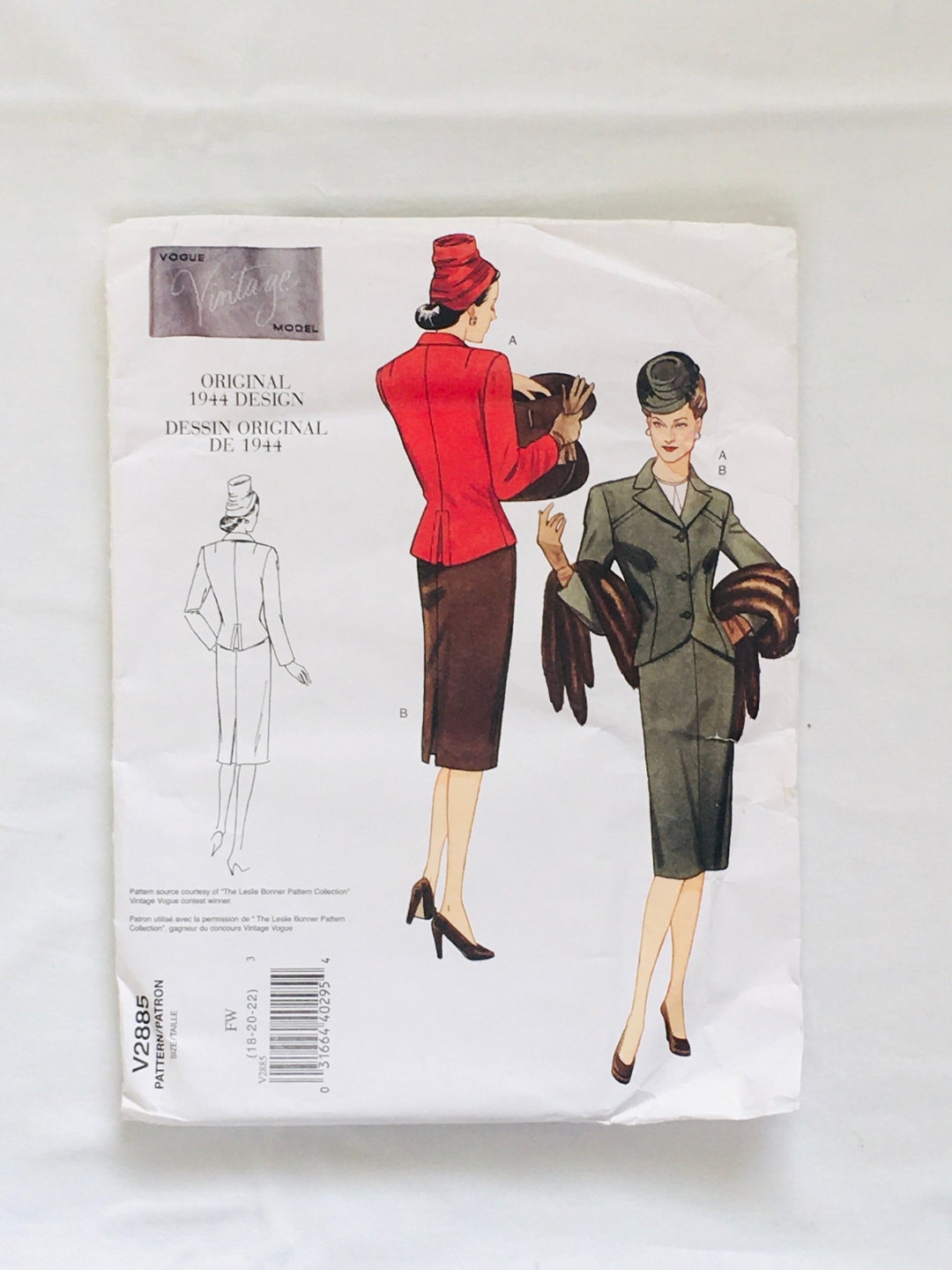 Vogue Suit Pattern/vogue V2885/jacket Pattern/blazer Pattern/straight ...