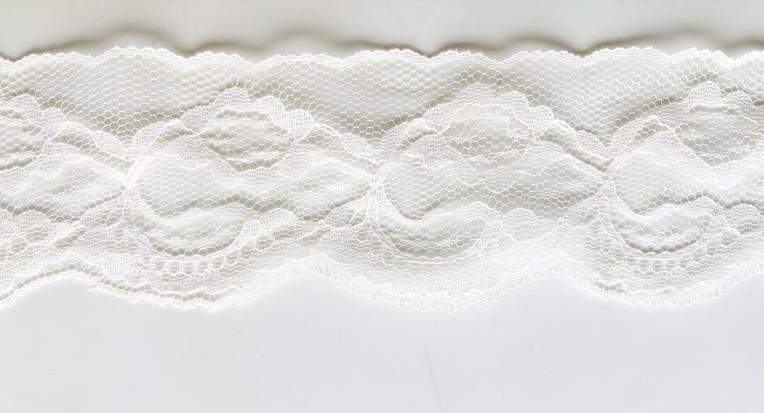 Vintage White Lace 3"wide /cream Colored Lace/floral Lace/floral Trim ...