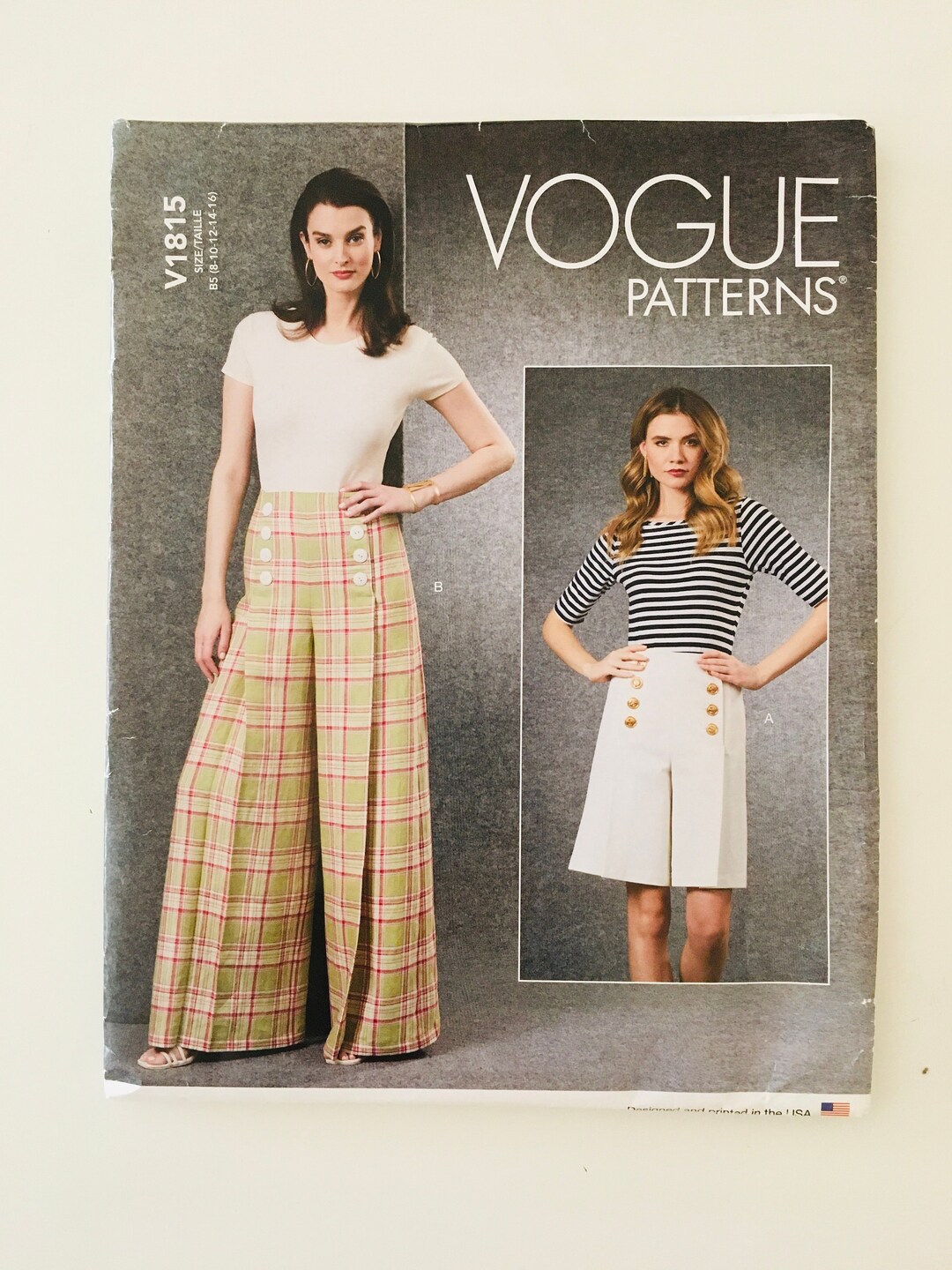 Vogue Sailor Pants Pattern/sailor Shorts Pattern/vogue Pants Pattern ...