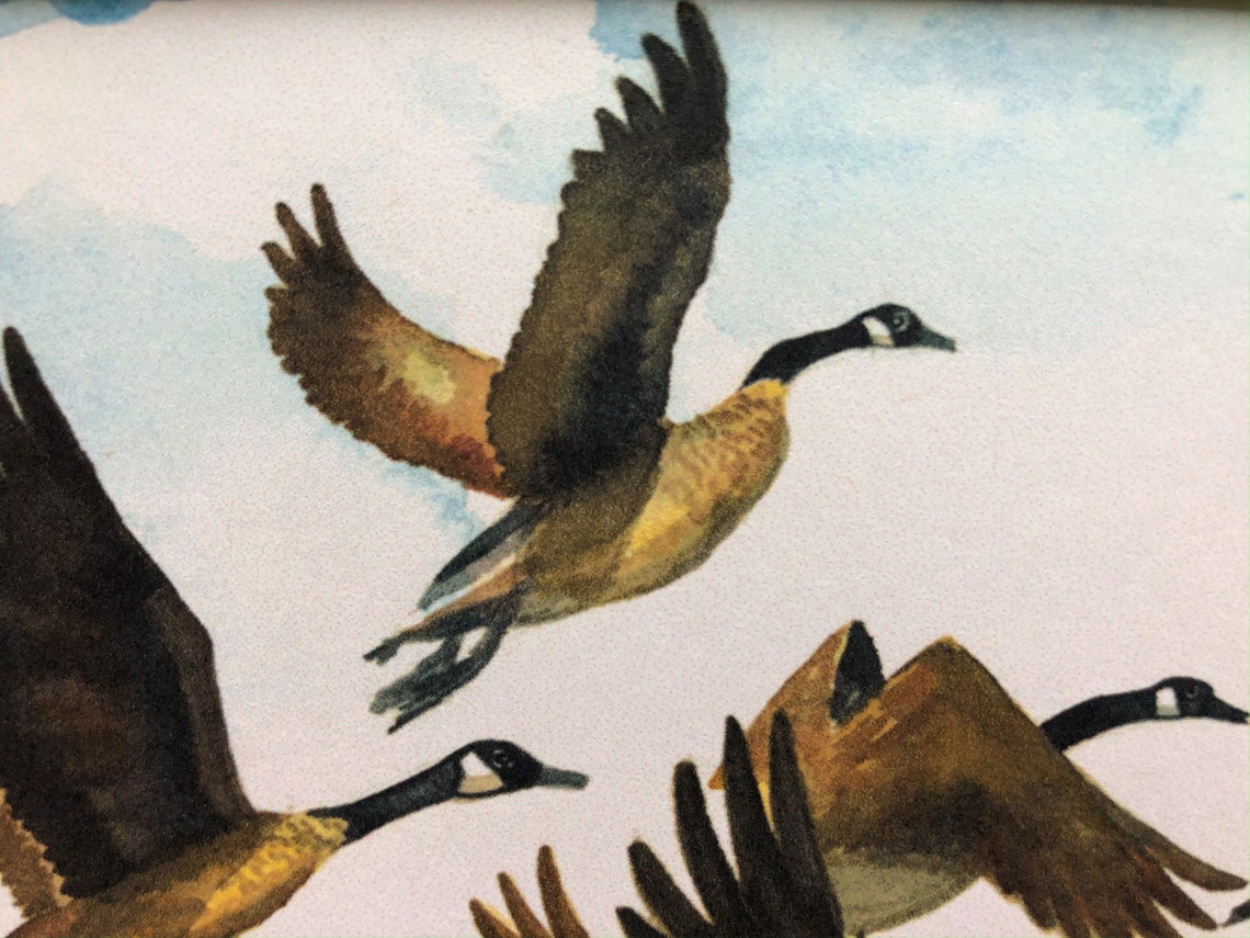 Canada Geese in Flight Watercolor Painting - Etsy