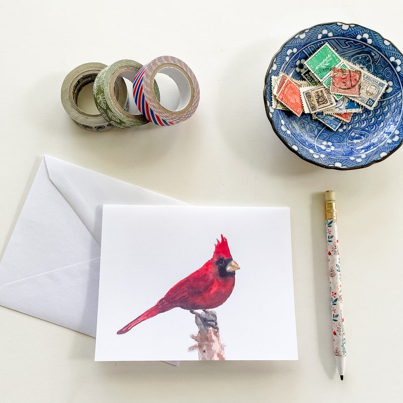 Cardinal Card - Etsy