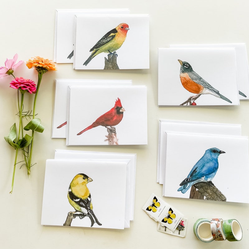 Blank Native Bird Cards - Etsy