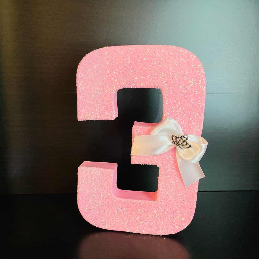 Third Birthday, Pink Number Three, Pink 3rd Birthday, Number Three ...