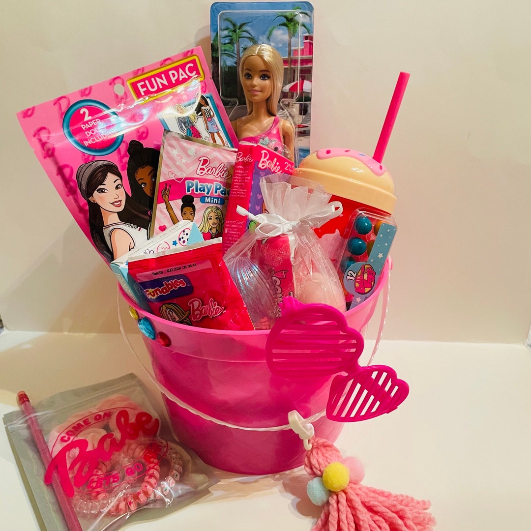 Birthday Basket, Barbie Girls Gift Basket, Girl Gift Basket, Birthday ...