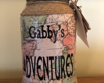 Vacation Fund Jar, Memory Jar, Money Jar, Treasure Jar, Vacation ...