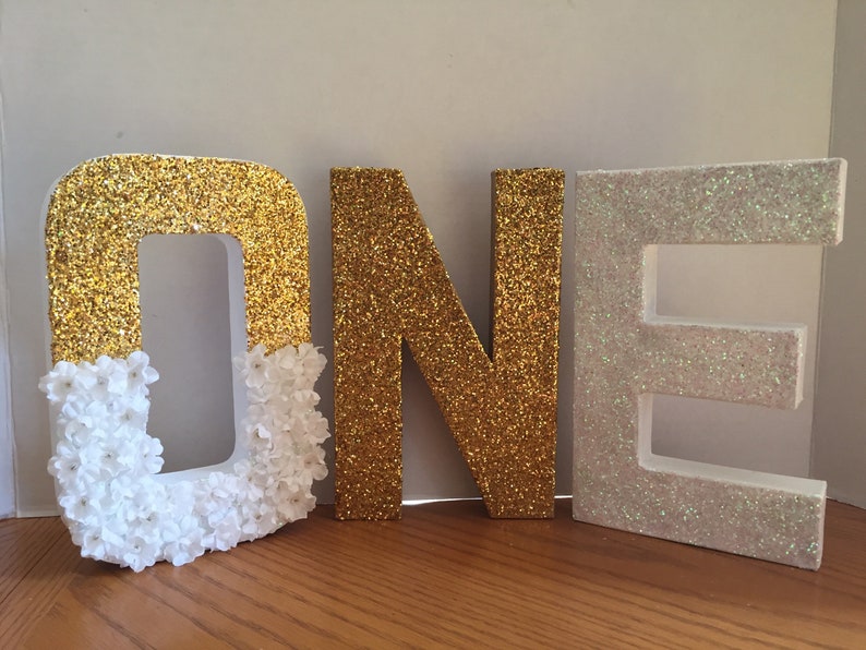 Number One First Birthday Baby Number One Pink & Gold | Etsy